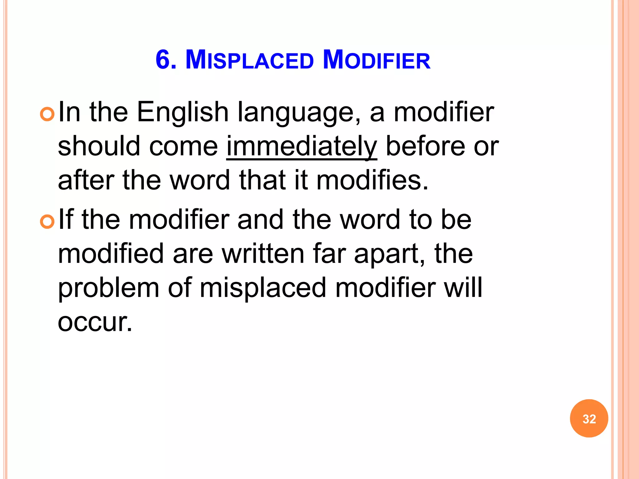 Faulty Sentences | PPTX