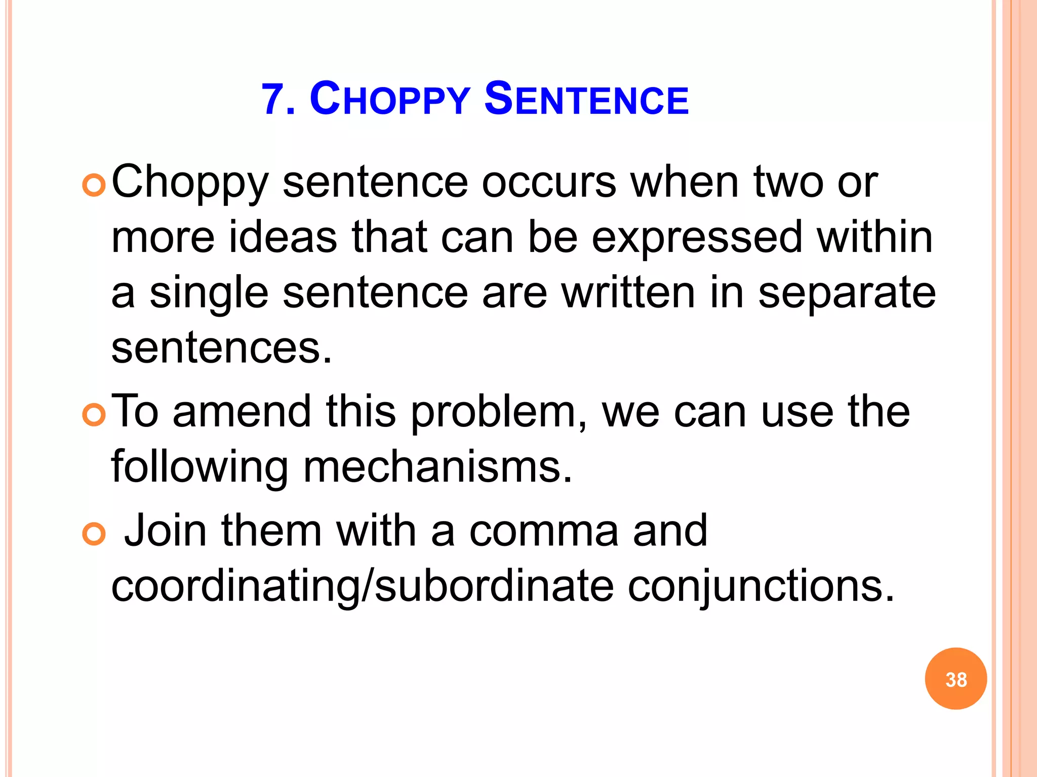 Faulty Sentences | PPTX