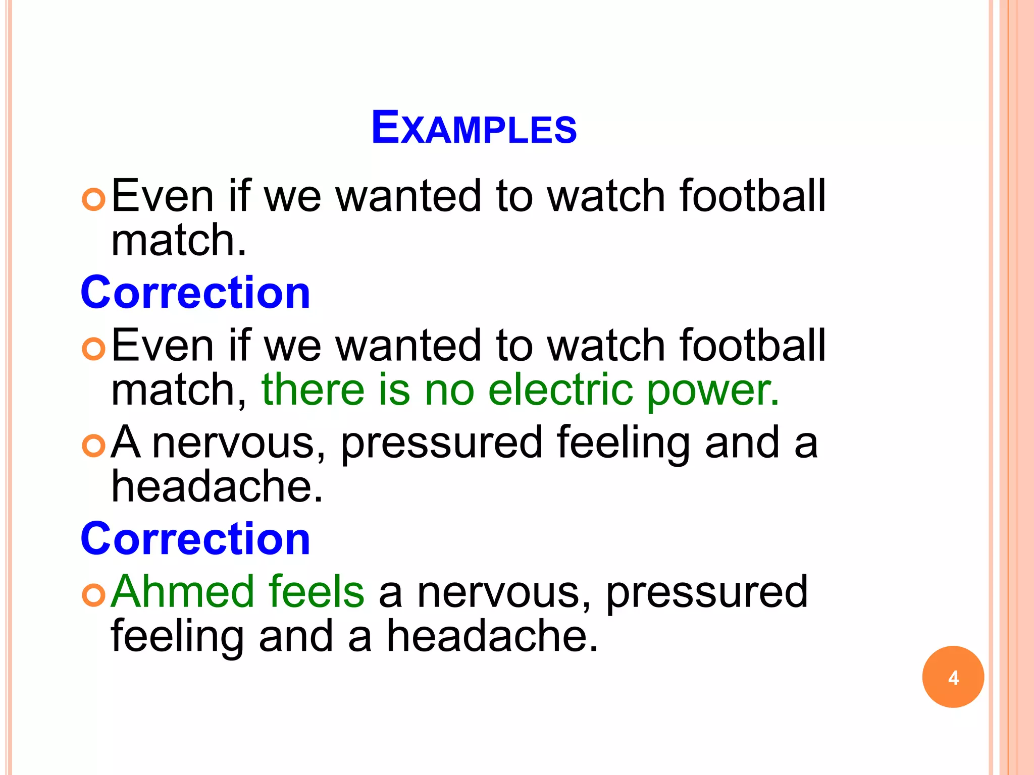 Faulty Sentences | PPTX