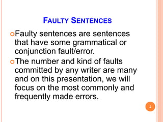 Faulty Sentences | PPTX