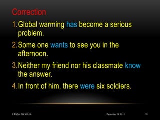 Faulty Sentences - Basic Writing Skills | PPTX