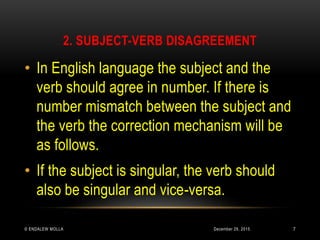 Faulty Sentences - Basic Writing Skills | PPTX
