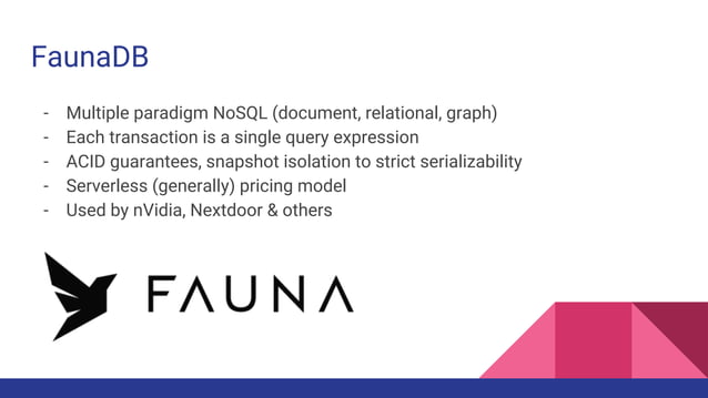 Fauna DB - Functional NoSQL | PDF | Databases | Computer Software and Applications