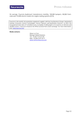 NewTech: a new production process for Faurecia Automotive Exteriors | PDF