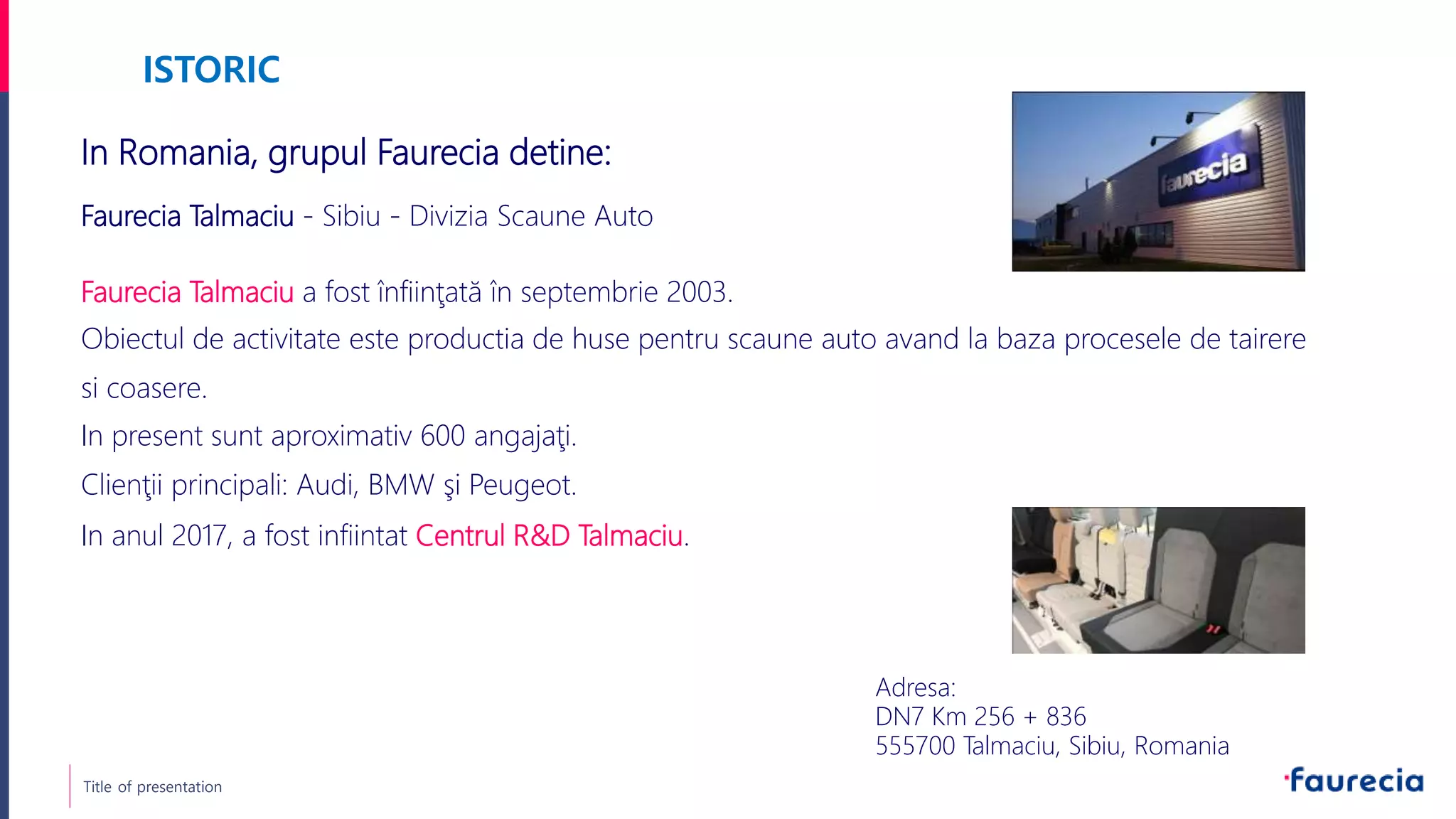 Faurecia in Romania | PPT