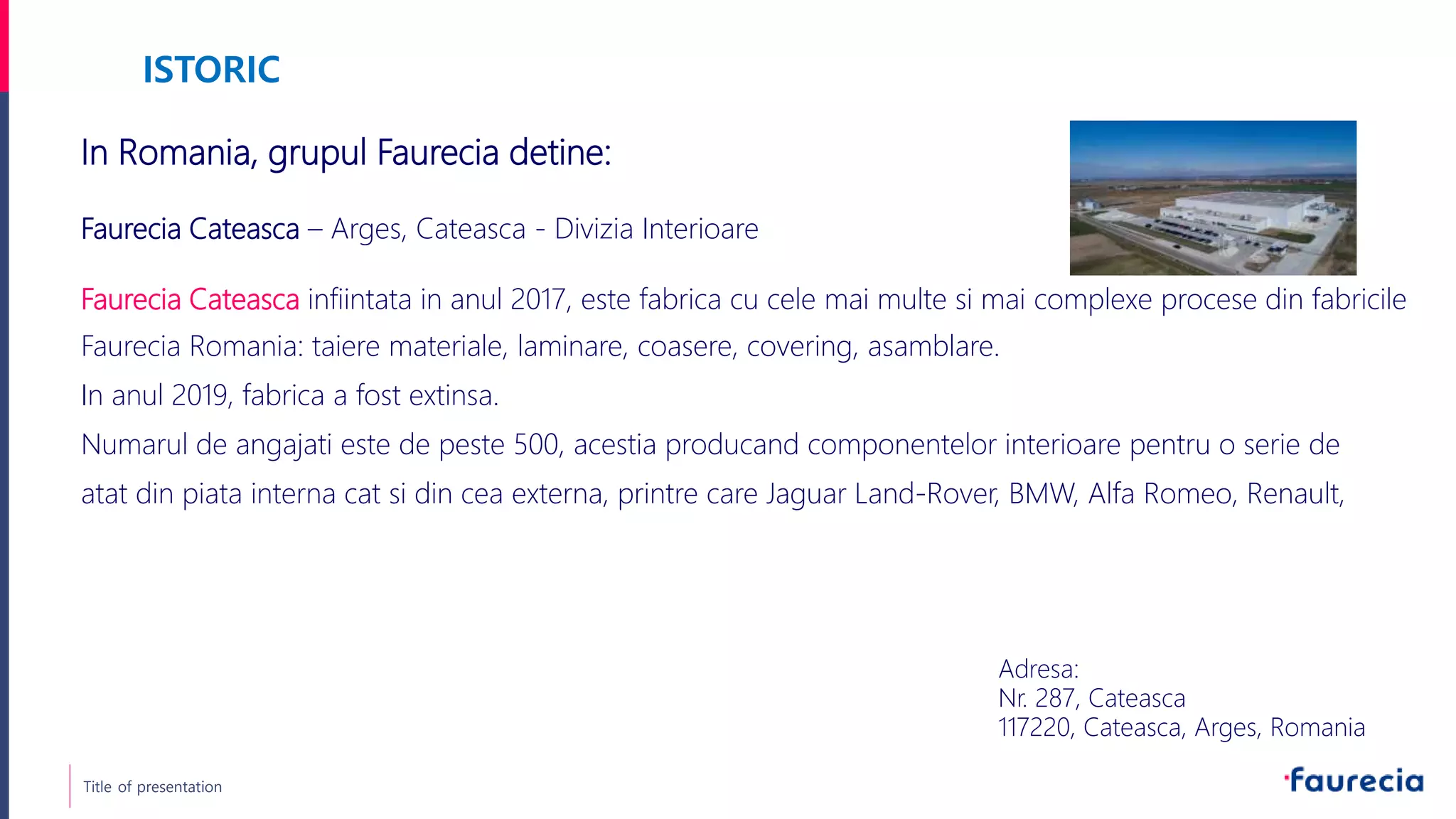 Faurecia in Romania | PPT