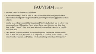 Fauvisim & expressionism | PPTX