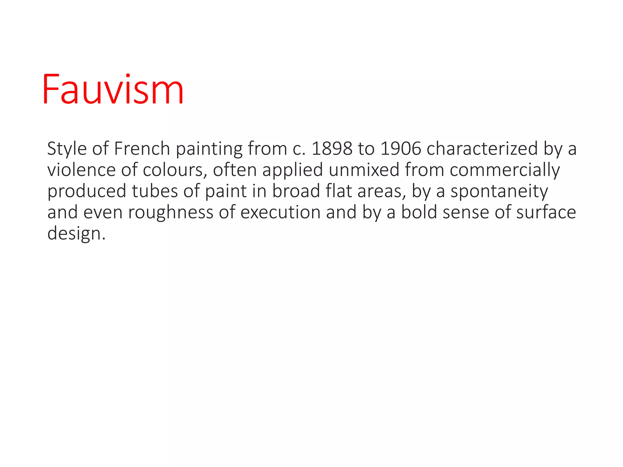 Fauvism | PPTX