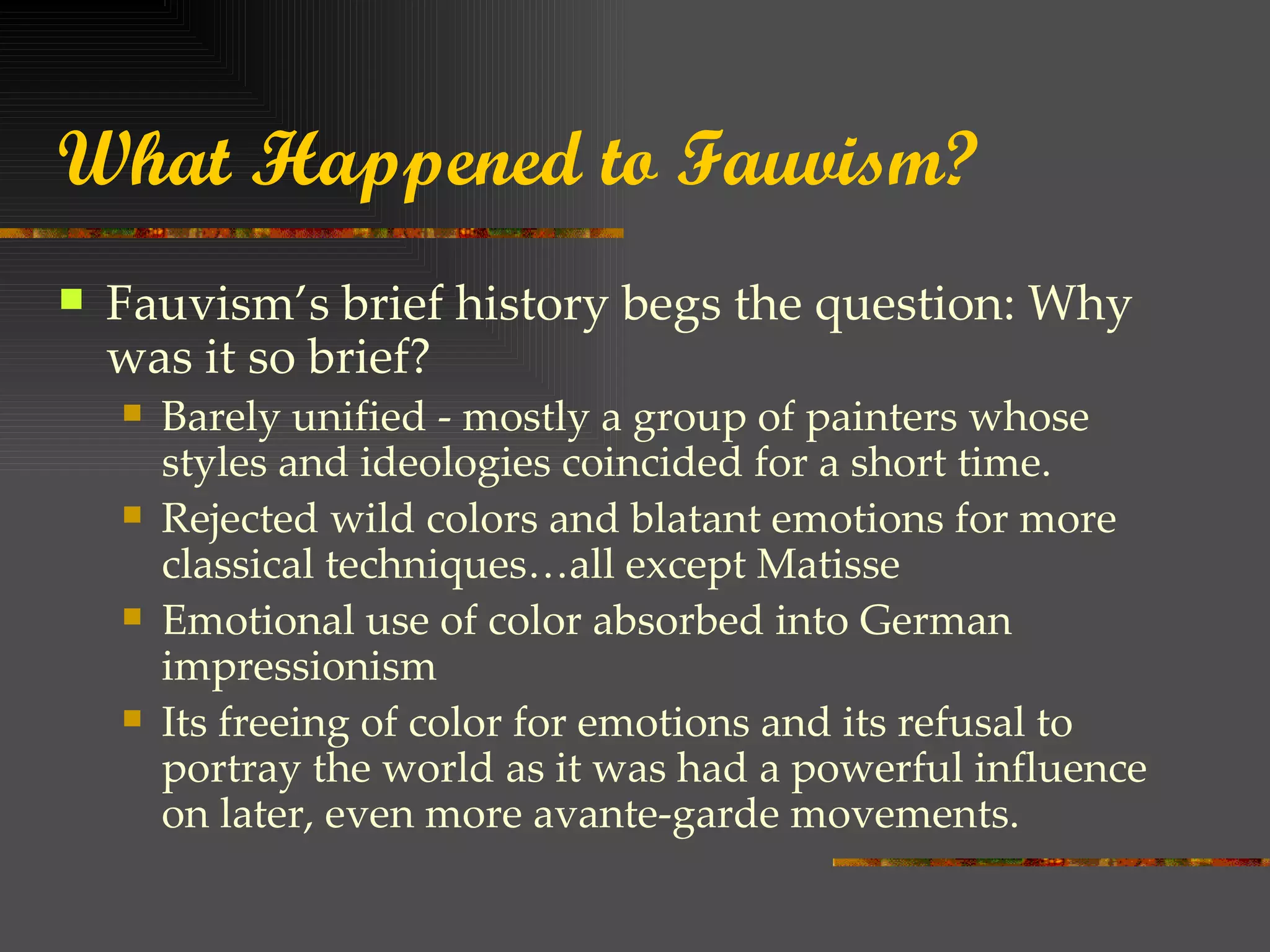 Fauvism finale | PPT