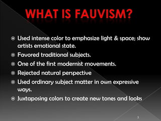 PCEP Koppin 5th Fauvism Powerpoint | PPT