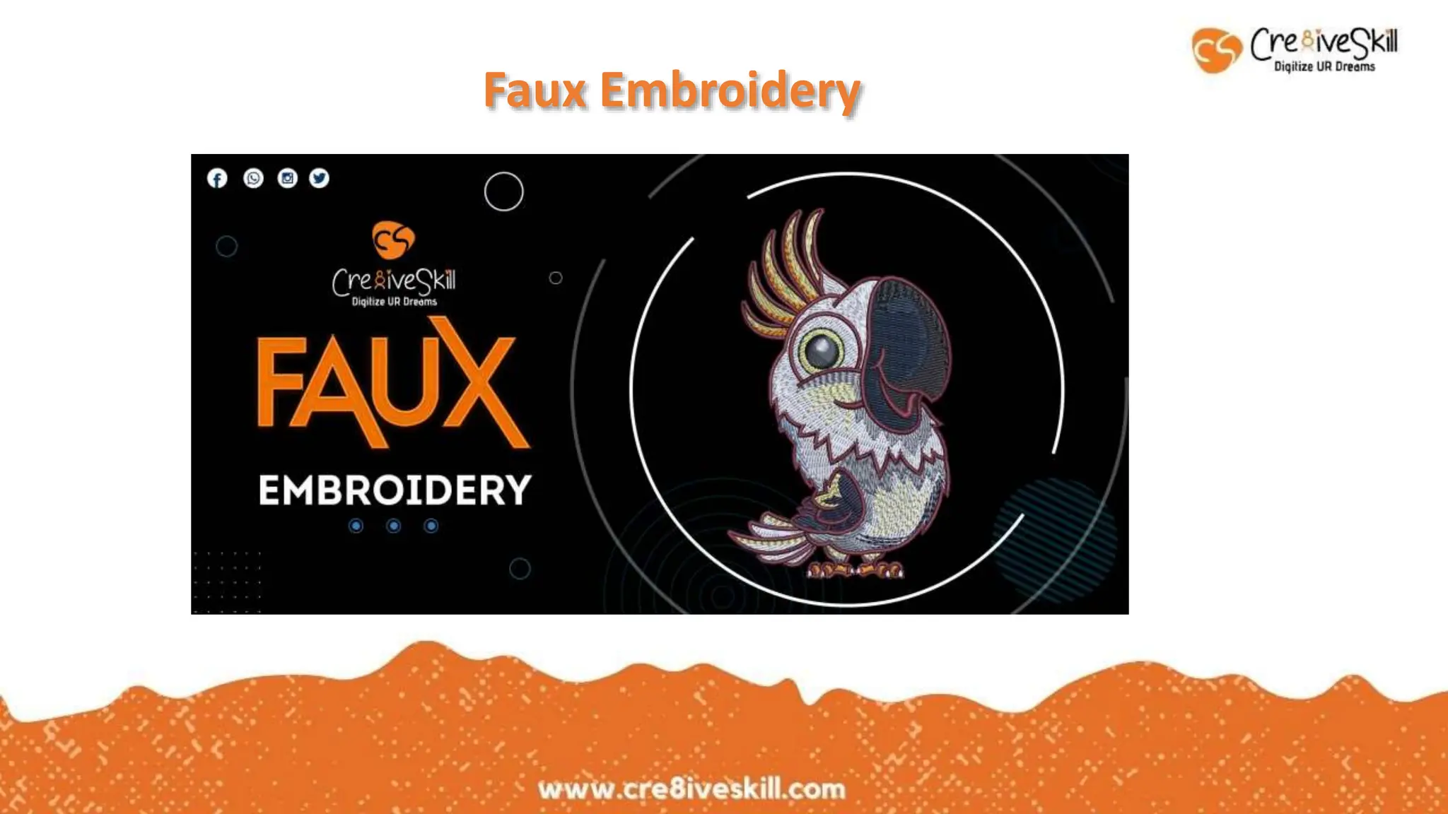 High-Quality Faux Embroidery Services | Cre8iveSkill | PPTX