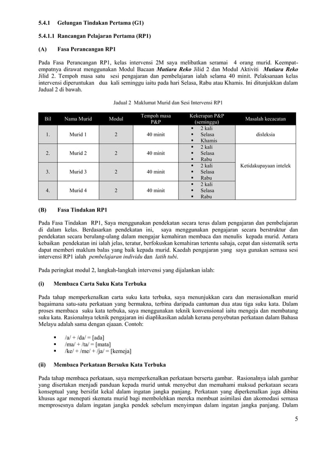 Implementasi ‘Mutiara Reko’ Dalam Kelas Intervensi 2M (KI2M) Program Pendidikan Khas Integrasi ...