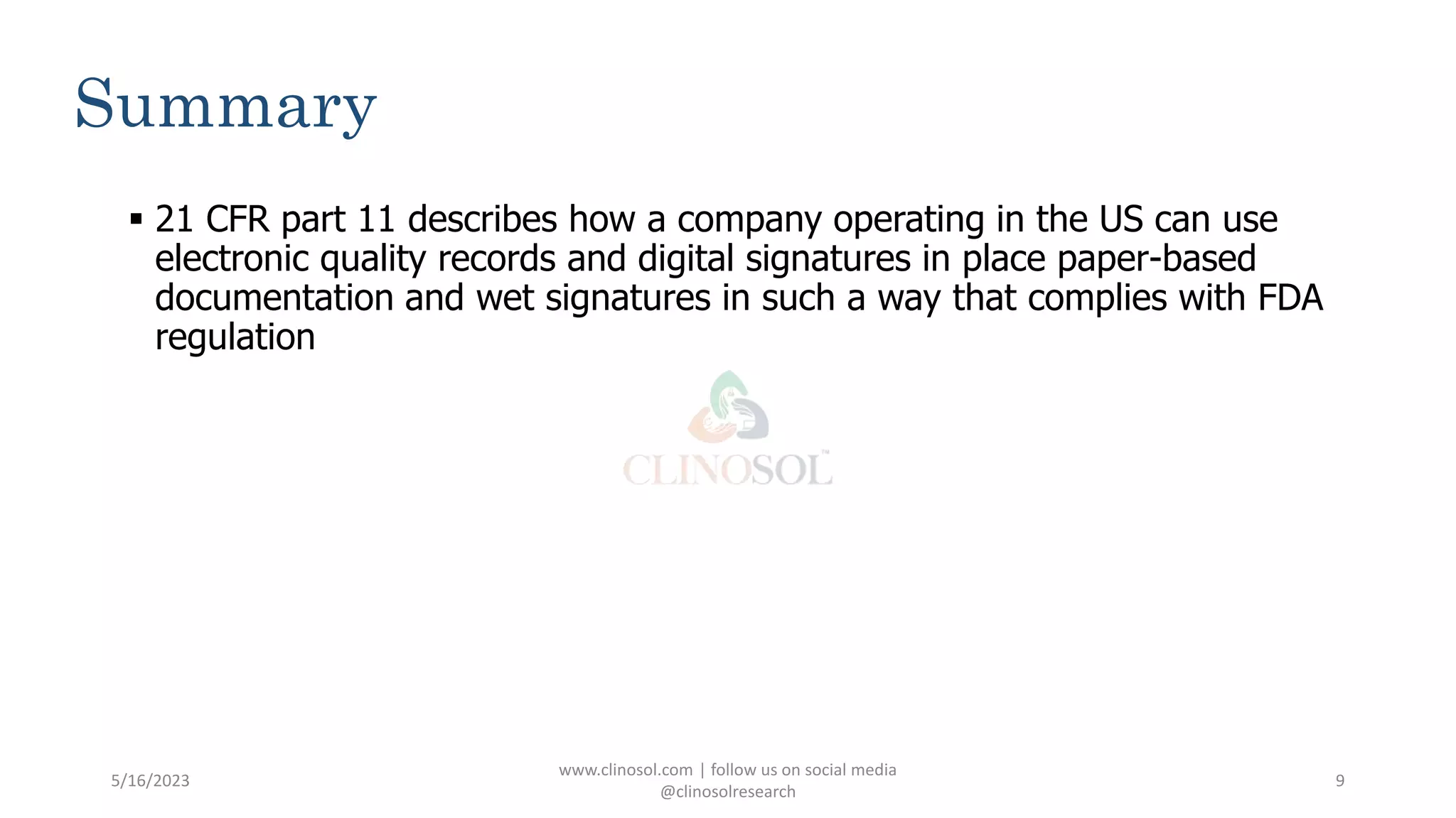 21 CFR part 11 | PPT
