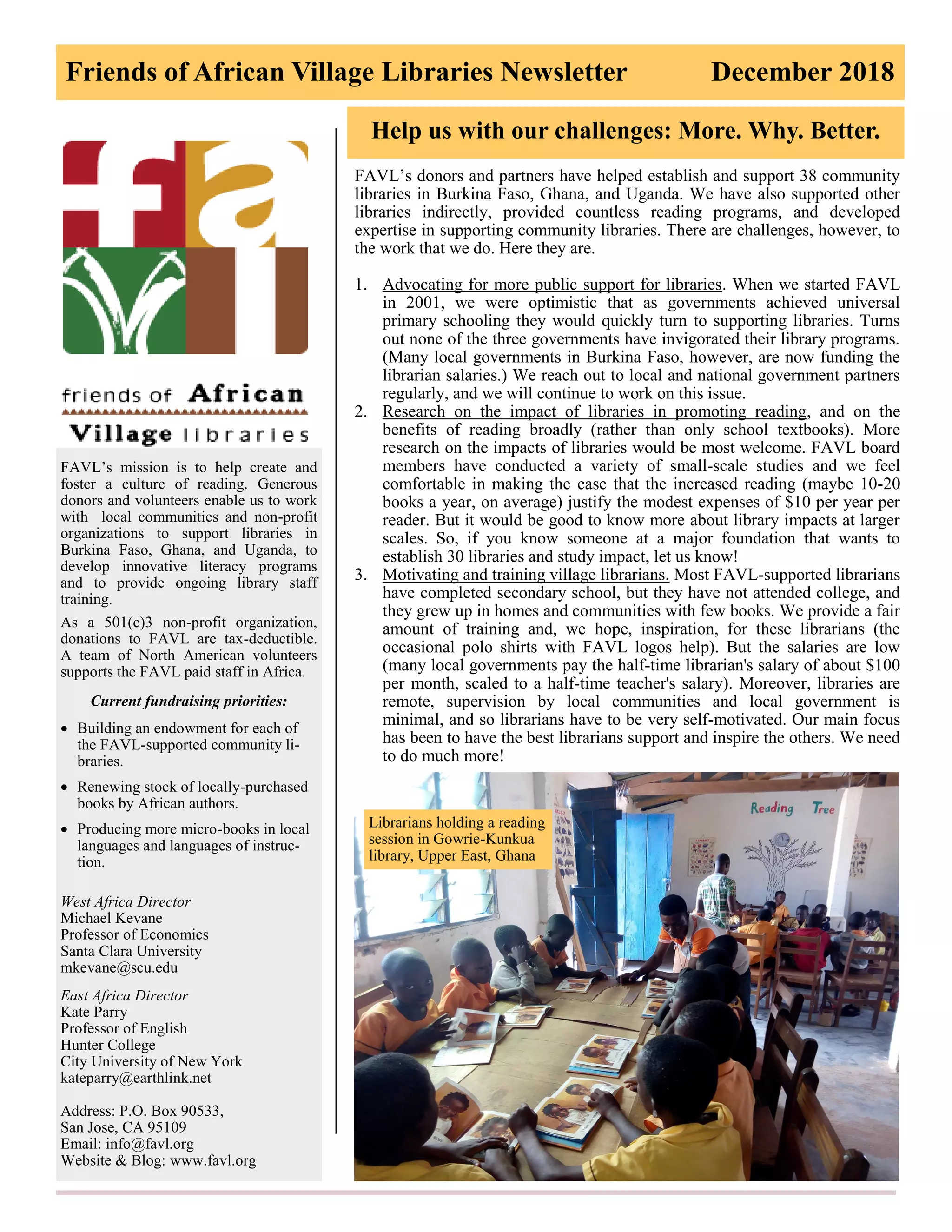 FAVL newsletter 2018 | PDF