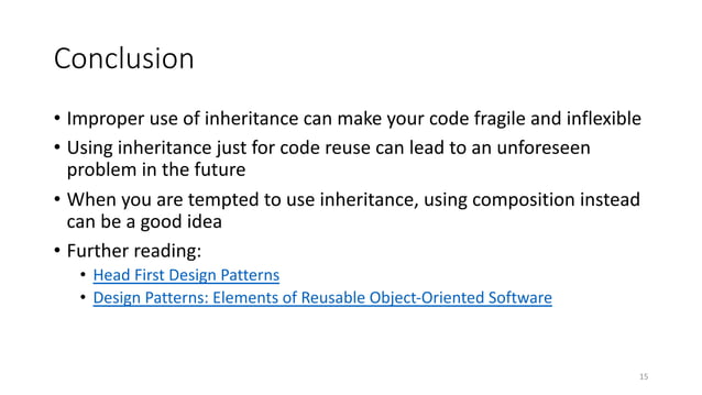 Favor composition over inheritance | PPT