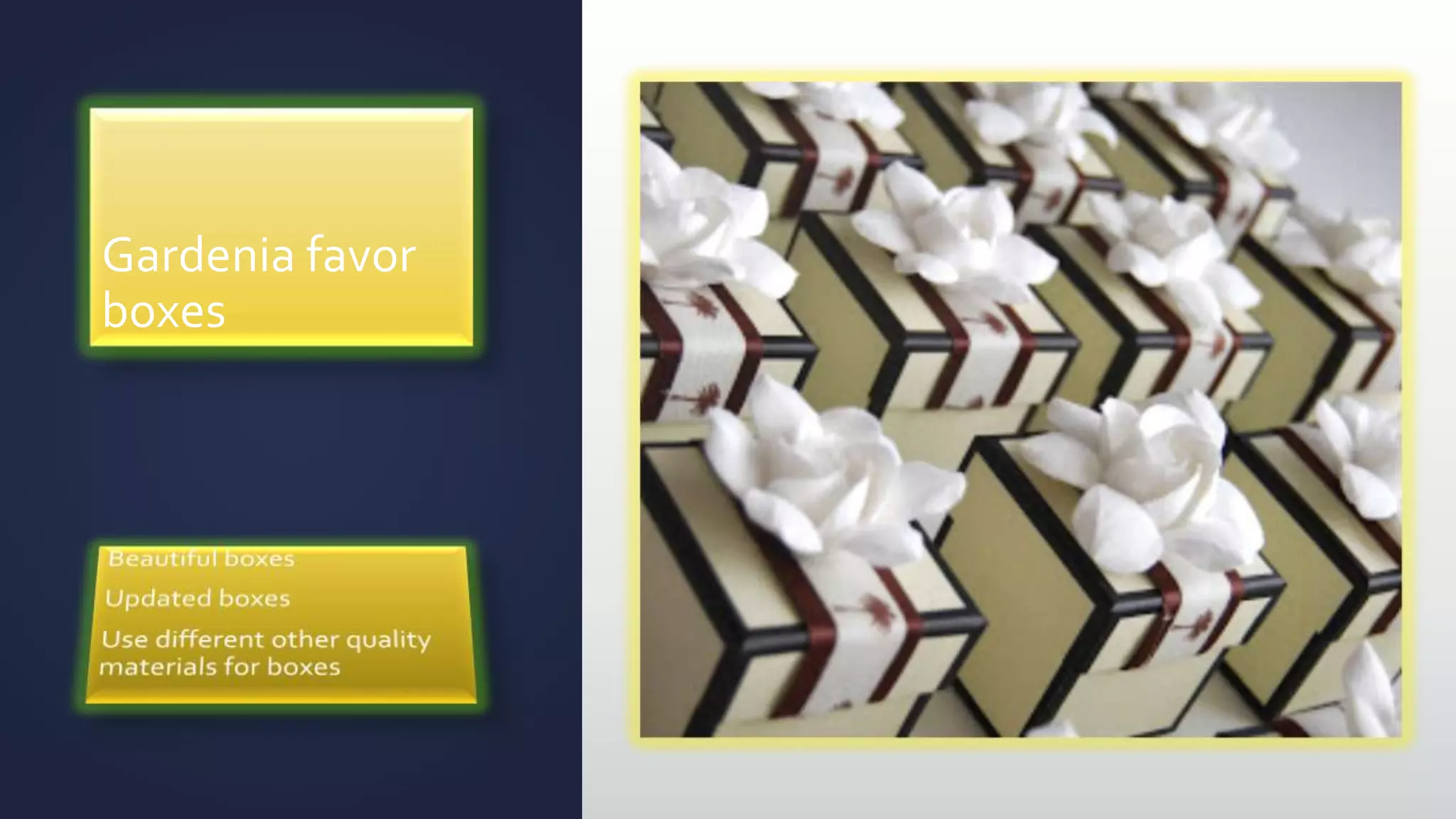 Favor boxes | PPTX