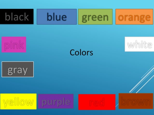 Favorite color - Dialogue, vocabulary and practice | PPTX