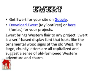 Favorite Fonts (a growing collection) | PPT