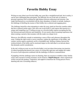 Favorite Hobby Essay.pdf