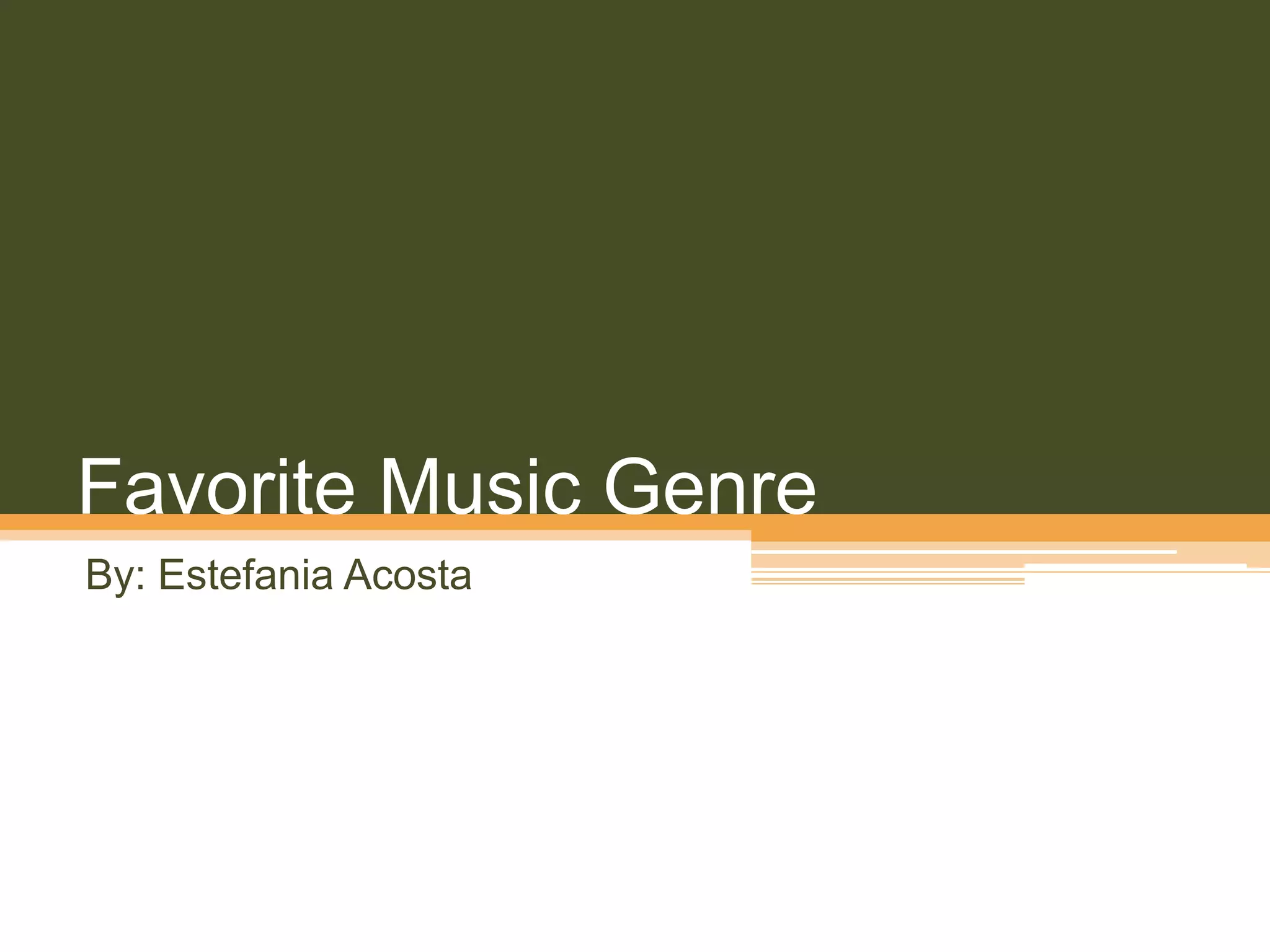 Favorite music genre | PPT