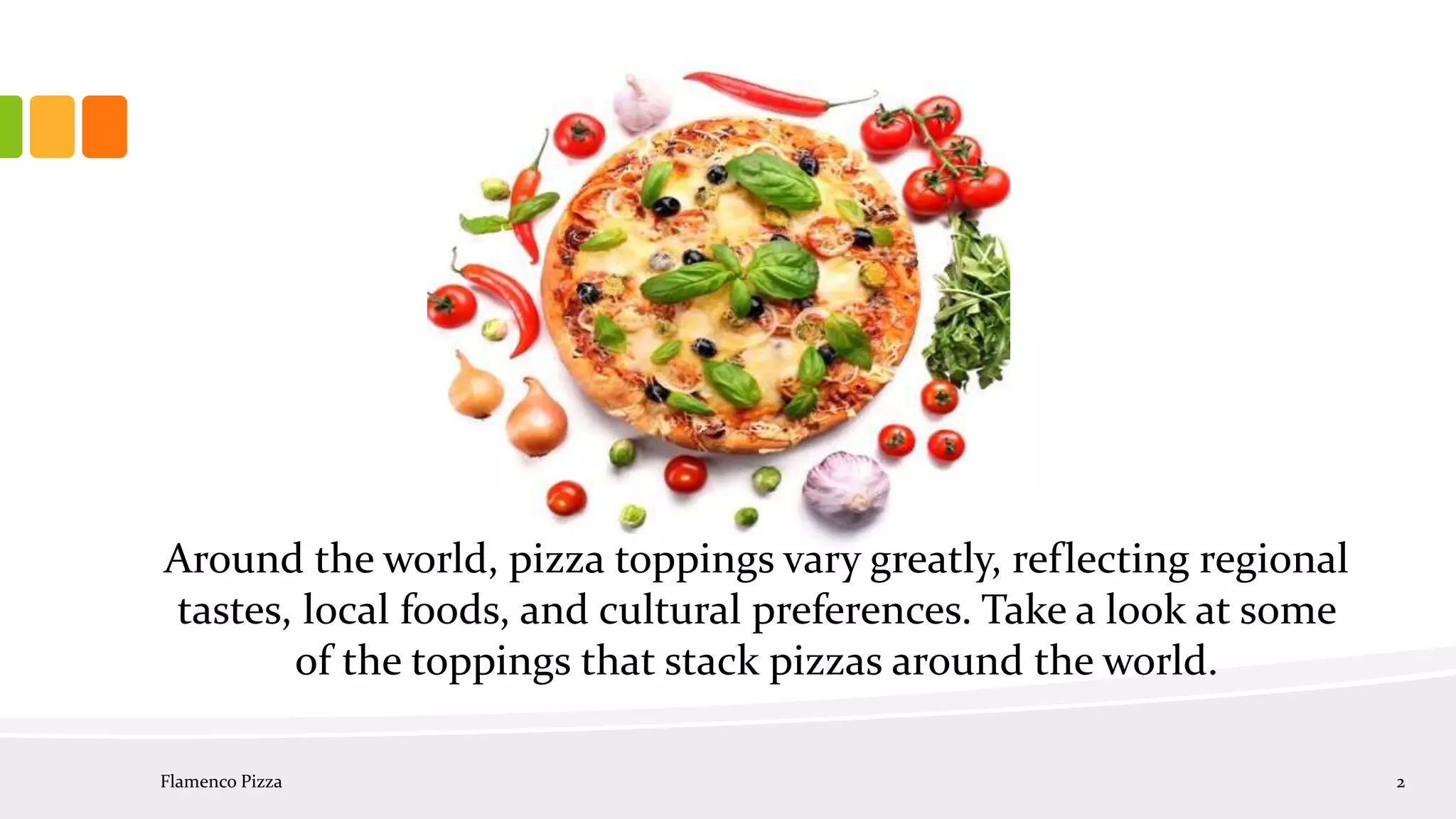 Favorite pizza toppings in 10 countries | PPTX