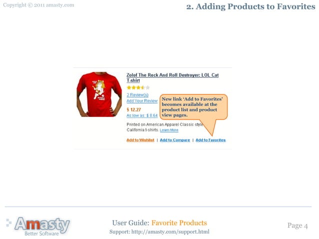User Guide For Favorite Products Magento Extension By Amasty Ppt