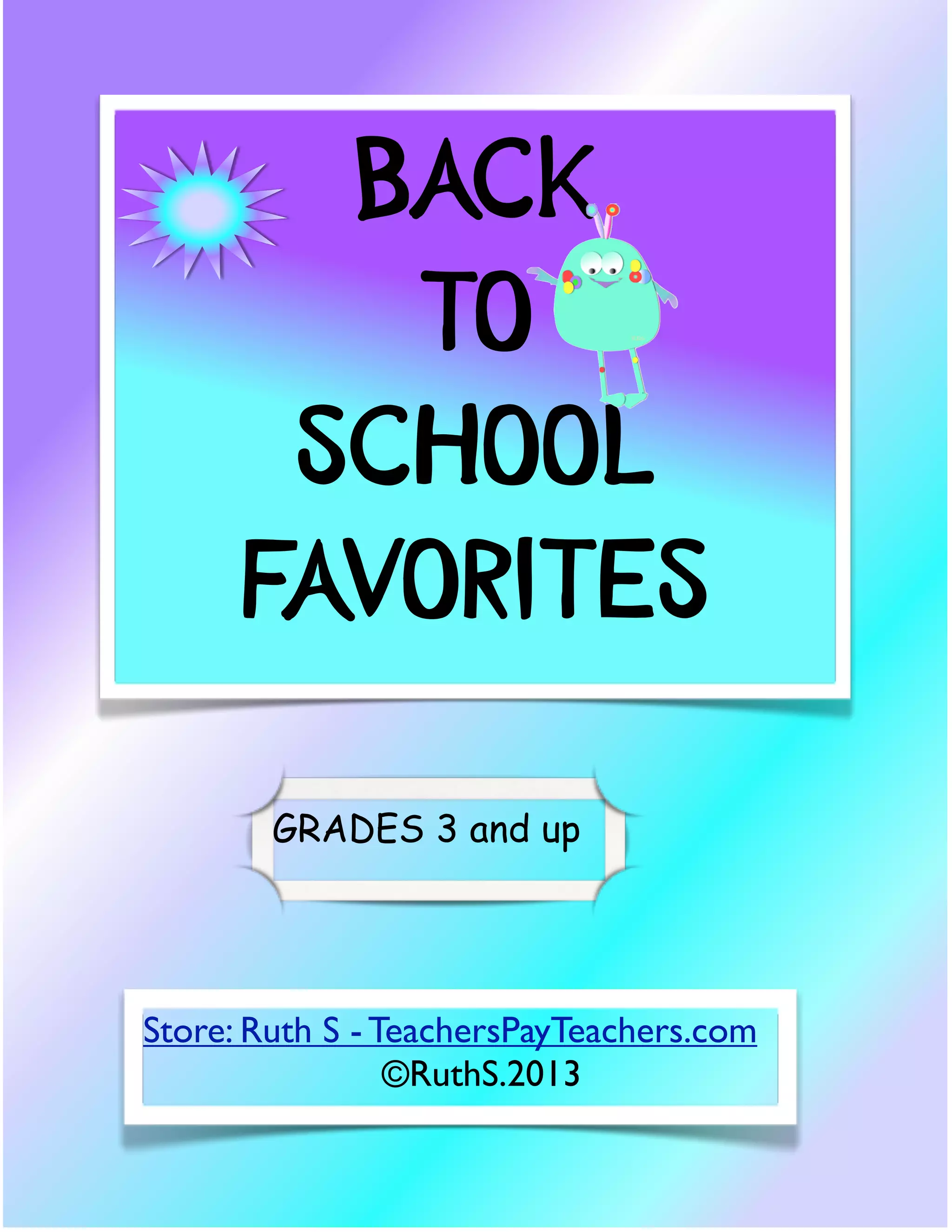 Back to school favorites | PDF