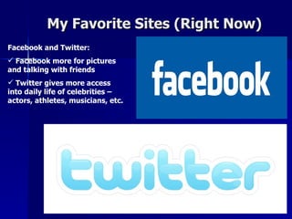 My Favorite Websites | PPT