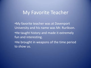 Favorite Teacher | PPTX