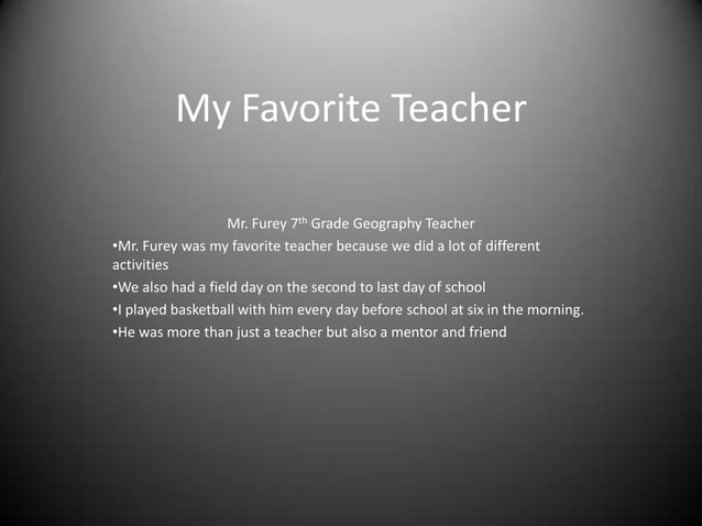 Favorite teacher | PPT