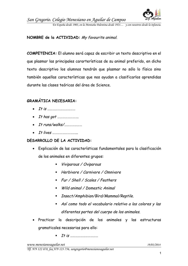 Favourite Animal Description Worksheet Writing PDF favourite-animal-description-worksheet-writing-pdf