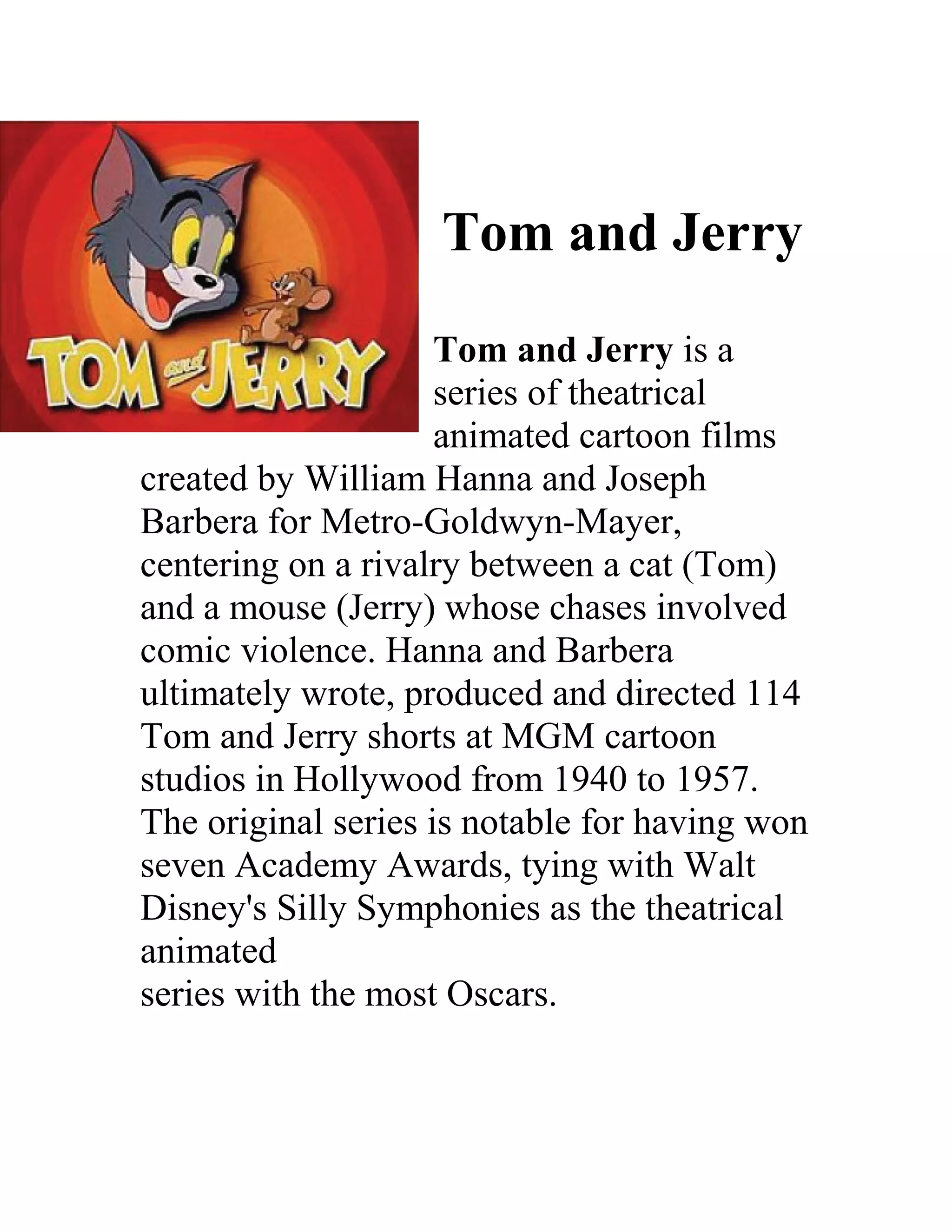 Favourite cartoon characters | DOC