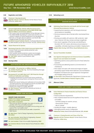 SMi Group's Future Armoured Vehicles Survivability 2018 | PDF