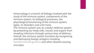 Classification of immunology by medical students | PPTX