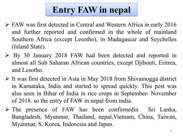 Fall Armyworm (Spodoptera frugiperda) FAW | PDF