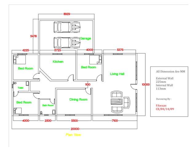 Plan View Cad Drawing (Fawzan Fahry) | PDF