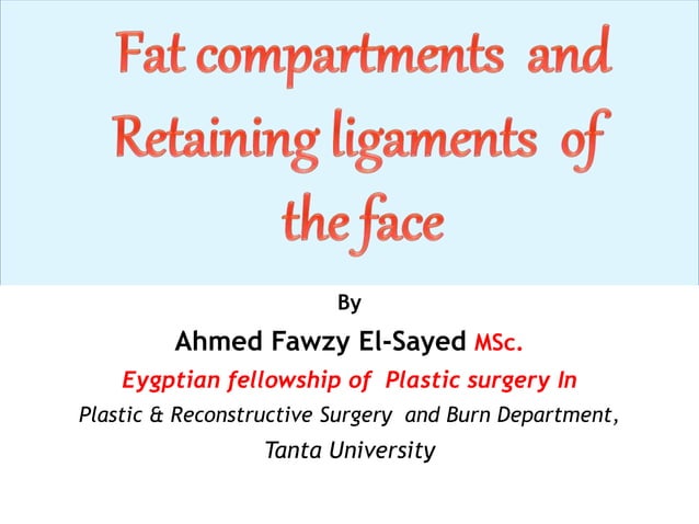 Fawzy a fat compartments and retaining ligaments of the face | PPTX