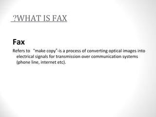 Fax research | PPT