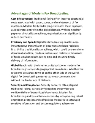 Beyond Paper: The Modern Approach to Fax Broadcasting | PDF