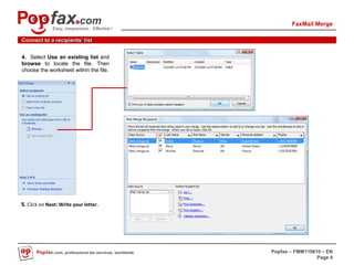 Faxmail merge | PPT