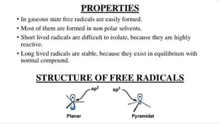 Free Radicals,Definition,Properties,Application,mechanism | PPT