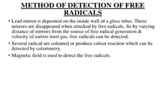 Free Radicals,Definition,Properties,Application,mechanism | PPT