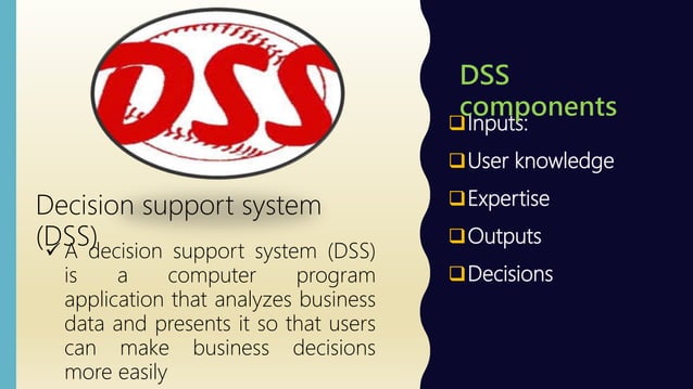 System Development & Decision support system | PPT System Development & Decision support system | PPT