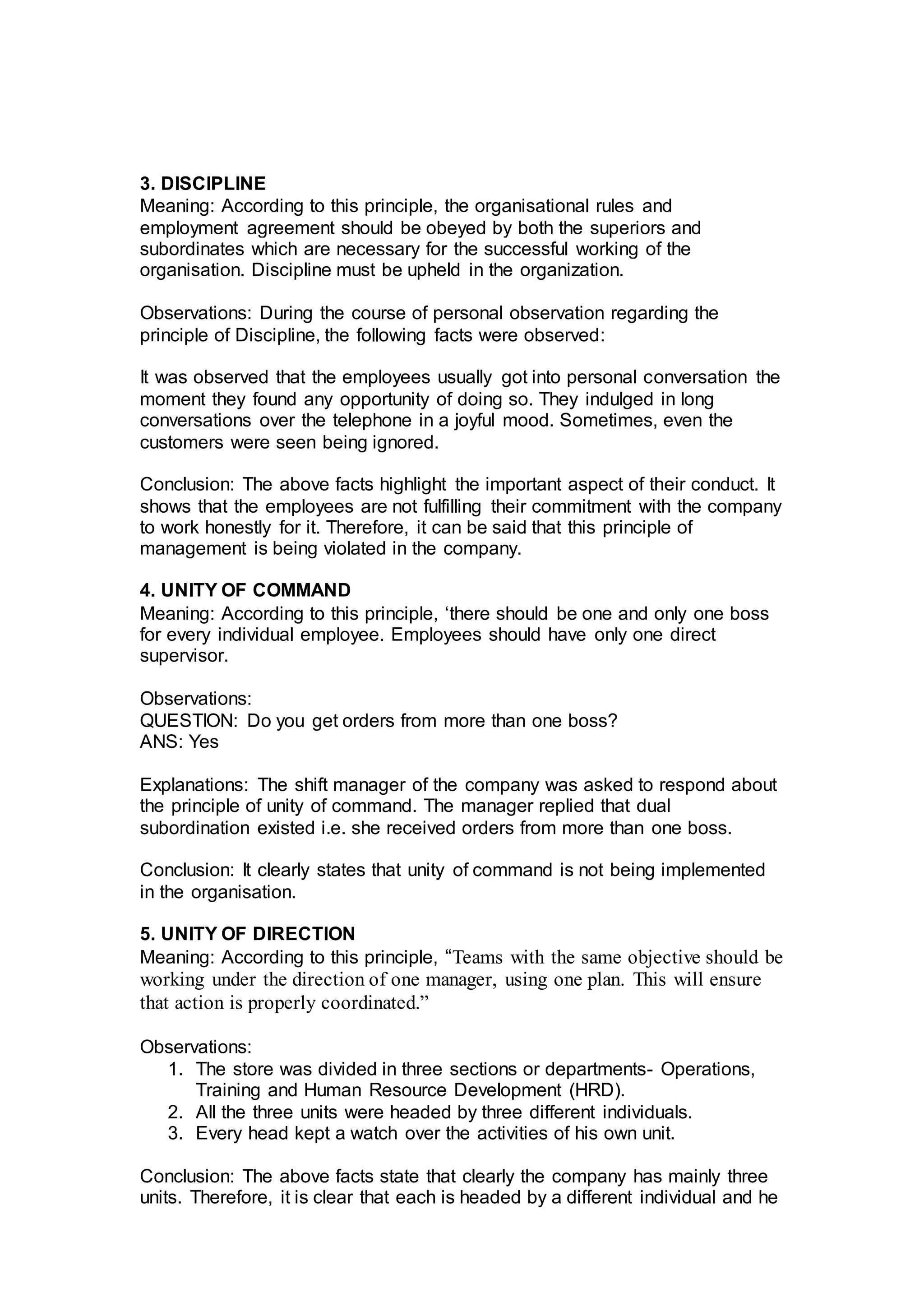 Principles of Management Project CLASS XII | DOCX