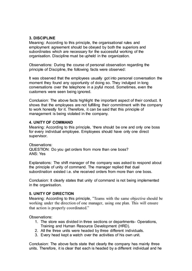 Principles of Management Project CLASS XII | DOCX