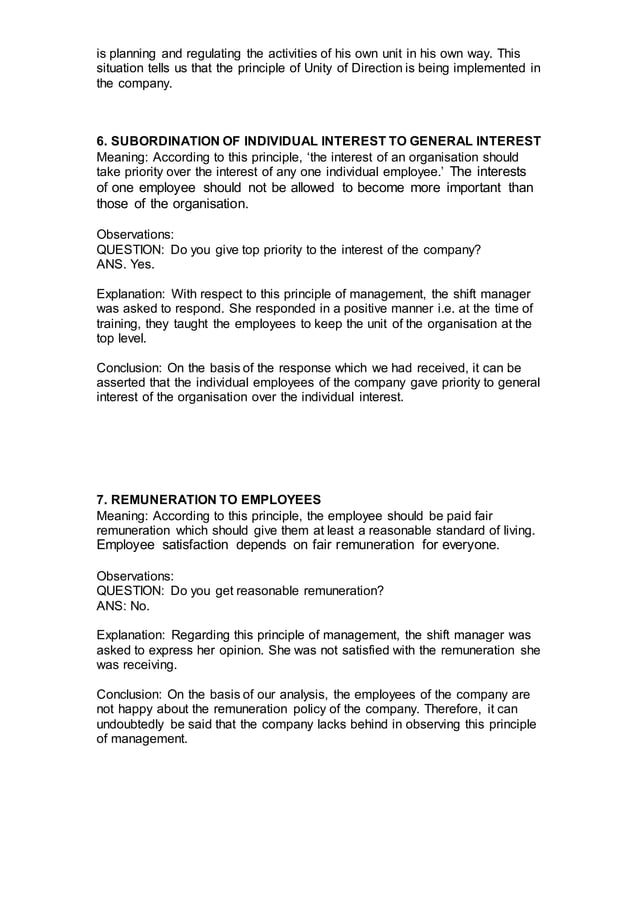 Principles of Management Project CLASS XII | DOCX