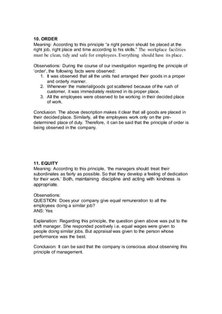 Principles of Management Project CLASS XII | DOCX