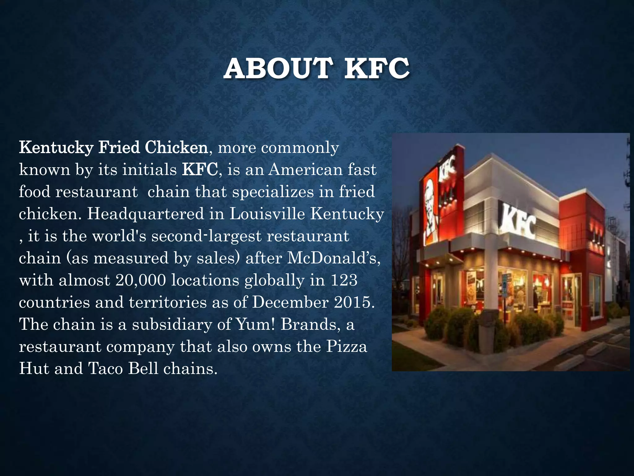 Fayol principles of management on KFC by Shivam Sharma | PPTX