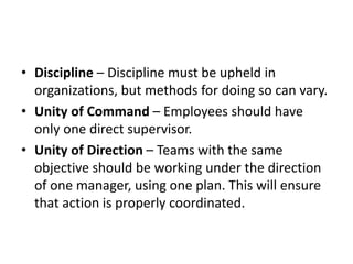 Henri Fayol 14 Principles of Management | PPTX | Business ...