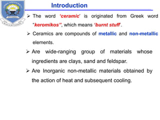 introduction to ceramics | PPTX